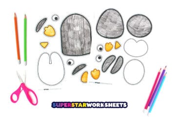 Penguin Template (Free Printables) - Superstar Worksheets