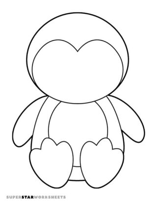 Penguin Template (Free Printables) - Superstar Worksheets