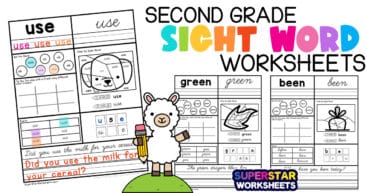 Second Grade Sight Words - Superstar Worksheets