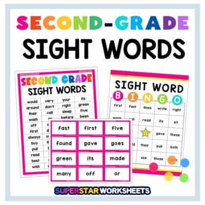 Second Grade Sight Words - Superstar Worksheets