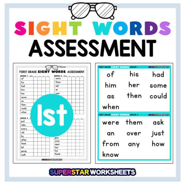 First Grade Sight Words - Superstar Worksheets