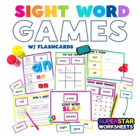 First Grade Sight Words - Superstar Worksheets