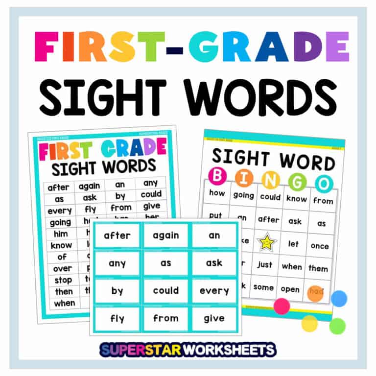 Sight Words - Superstar Worksheets