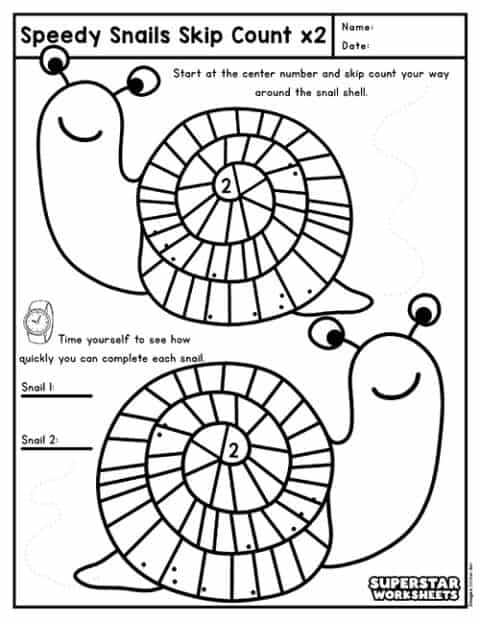 Skip Counting Worksheets - Superstar Worksheets