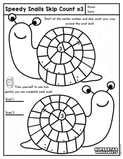 Skip Counting Worksheets - Superstar Worksheets