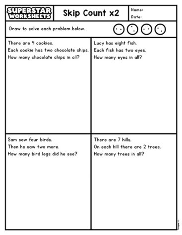 Skip Counting Worksheets - Superstar Worksheets