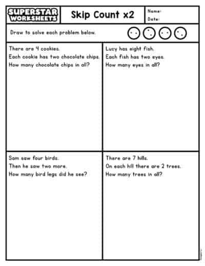 Skip Counting Worksheets - Superstar Worksheets