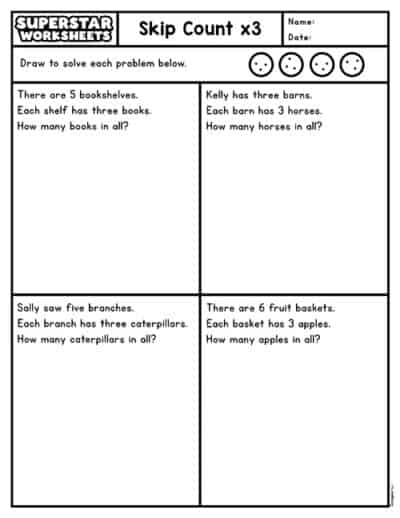 Skip Counting Worksheets - Superstar Worksheets