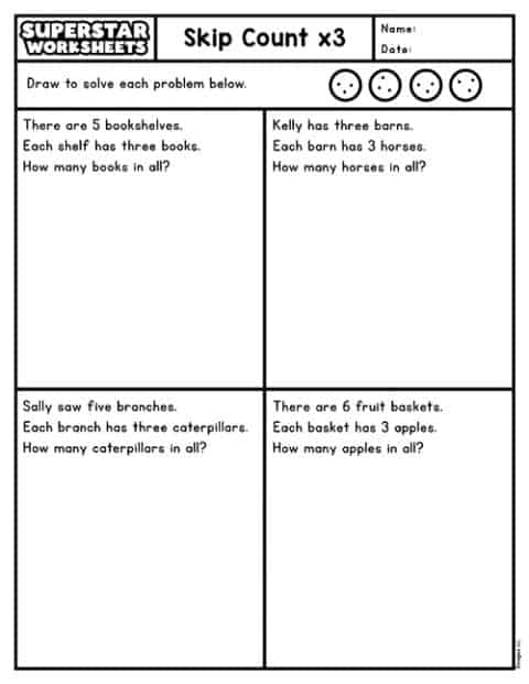 Skip Counting Worksheets - Superstar Worksheets