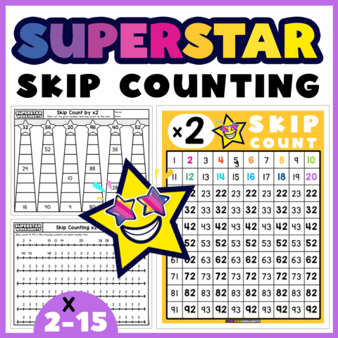 Skip Counting Worksheets - Superstar Worksheets