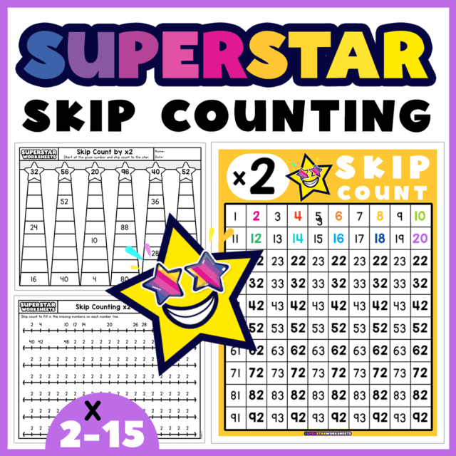 Skip Counting Worksheets - Superstar Worksheets