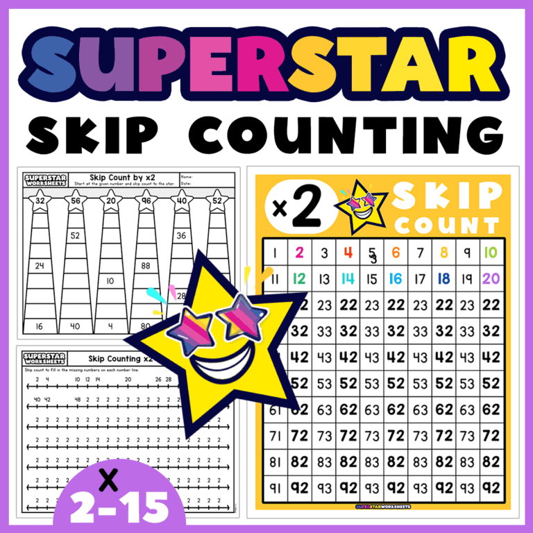 Skip Counting Worksheets - Superstar Worksheets
