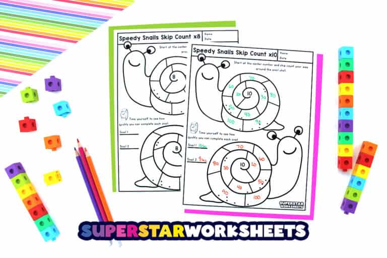 Skip Counting Worksheets - Superstar Worksheets
