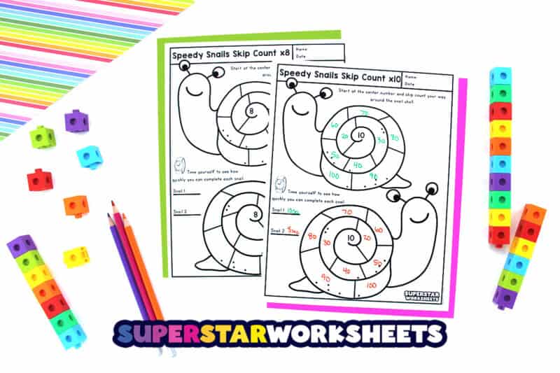 Skip Counting Worksheets - Superstar Worksheets