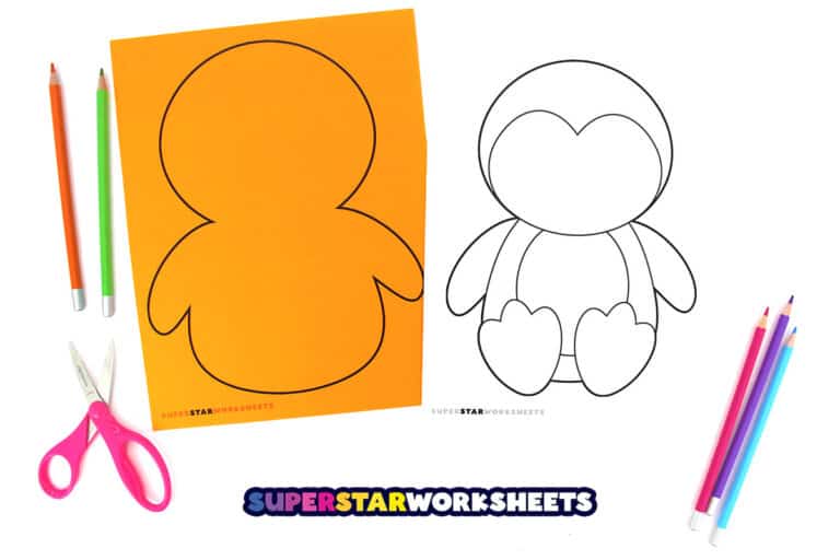 Penguin Template (Free Printables) - Superstar Worksheets