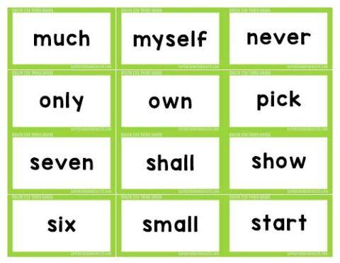 Third Grade Sight Words - Superstar Worksheets