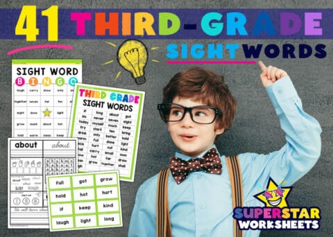 Third Grade Sight Words - Superstar Worksheets
