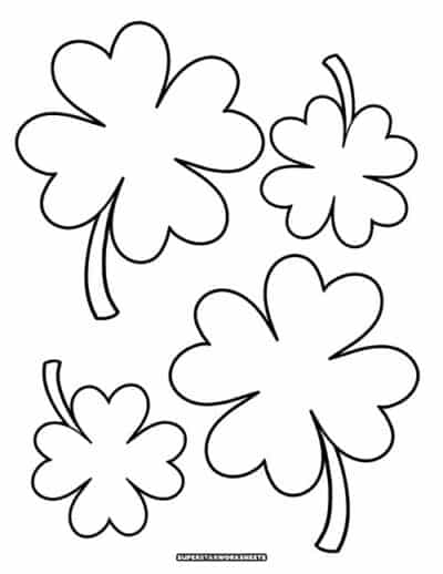 Shamrock Templates (Free Printables) - Superstar Worksheets