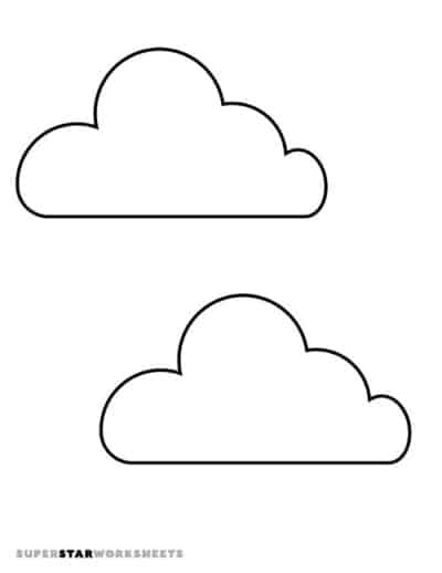 Cloud Template (Free Printables) - Superstar Worksheets