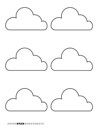 Cloud Template (Free Printables) - Superstar Worksheets