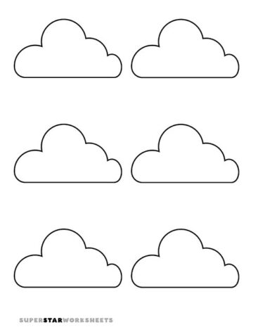 Cloud Template (Free Printables) - Superstar Worksheets