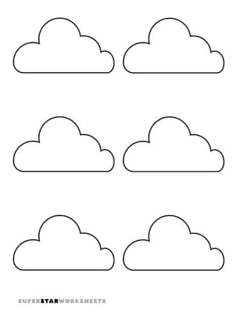 Cloud Template (Free Printables) - Superstar Worksheets
