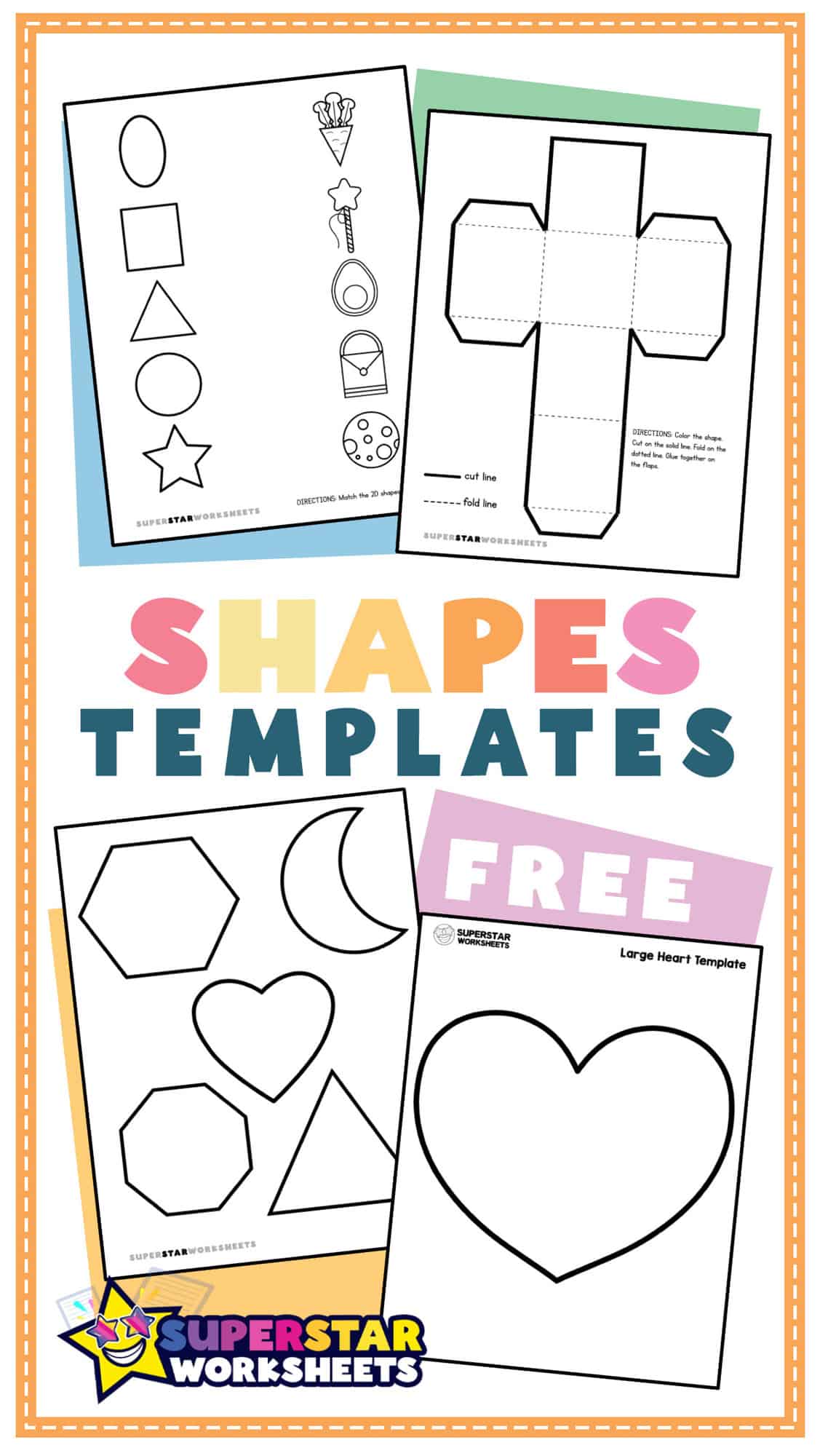 Shape Template (Free Printables) - Superstar Worksheets