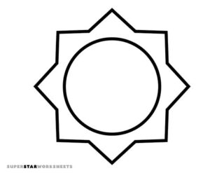 Sun Template (Free Printables) - Superstar Worksheets