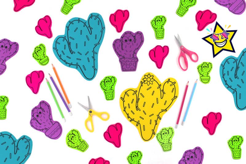 Cactus Template (Free Printables) - Superstar Worksheets