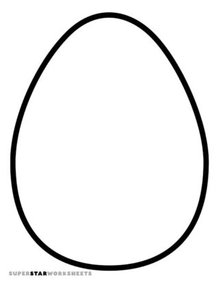 Easter Egg Template (Free Printables) - Superstar Worksheets