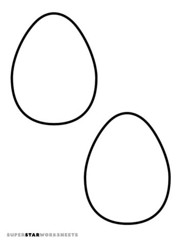 Easter Egg Template (Free Printables) - Superstar Worksheets