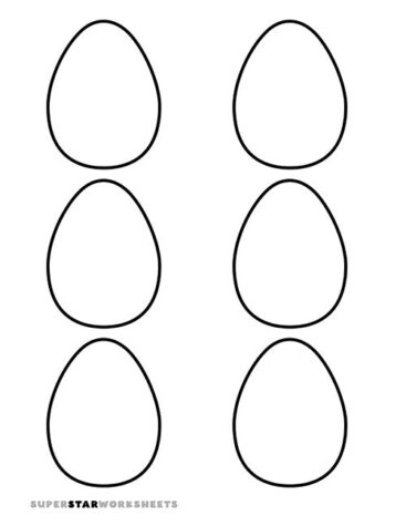 Easter Egg Template (Free Printables) - Superstar Worksheets