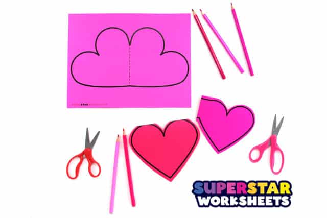 Valentine's Day Card Template (Free Printables) - Superstar Worksheets