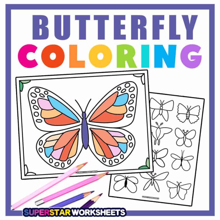 Butterfly Worksheets - Superstar Worksheets