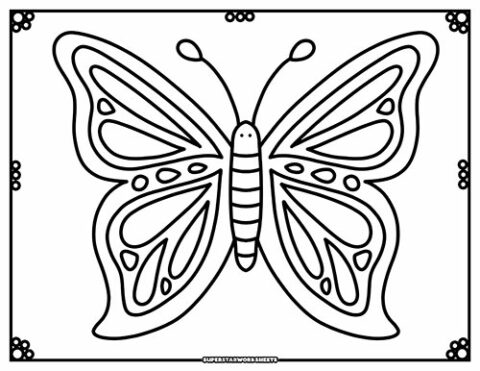 Butterfly Coloring Pages (Free Printables) - Superstar Worksheets