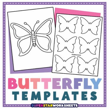 Butterfly Templates (Free Printables) - Superstar Worksheets