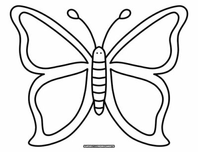 Butterfly Templates (Free Printables) - Superstar Worksheets