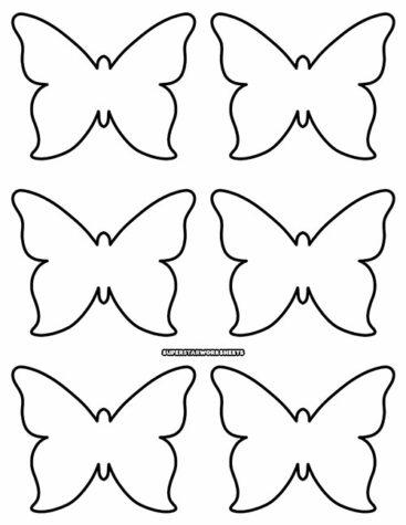 Butterfly Templates (Free Printables) - Superstar Worksheets