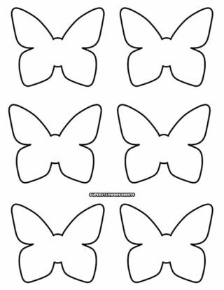 Butterfly Templates (Free Printables) - Superstar Worksheets