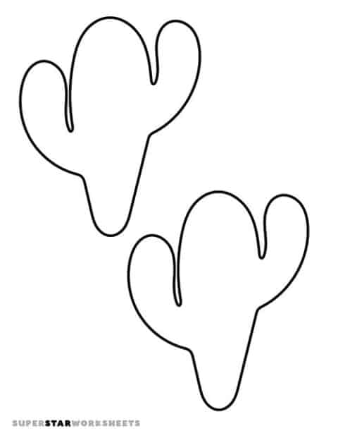 Cactus Template (Free Printables) - Superstar Worksheets
