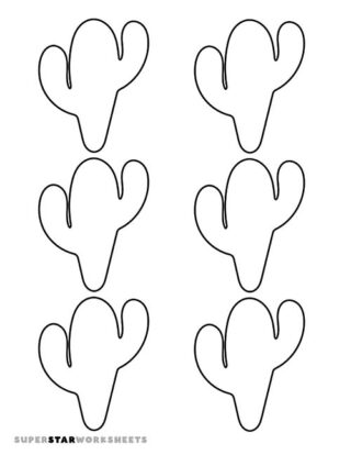 Cactus Template (Free Printables) - Superstar Worksheets