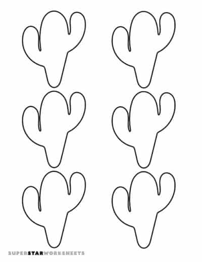 Cactus Template (Free Printables) - Superstar Worksheets