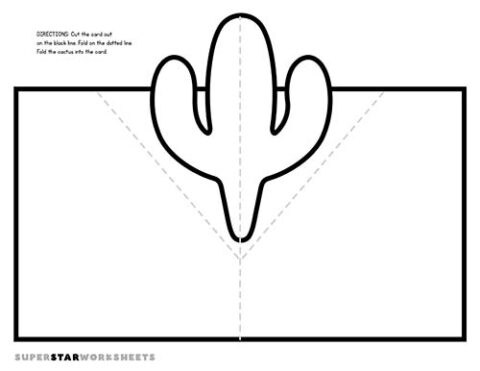 Cactus Template (Free Printables) - Superstar Worksheets