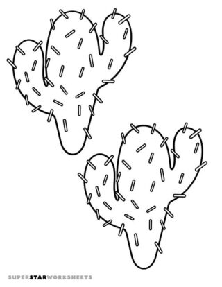 Cactus Template (Free Printables) - Superstar Worksheets