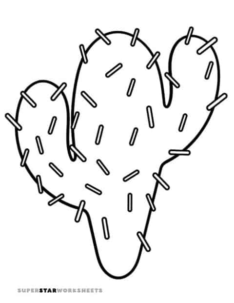 Cactus Template (Free Printables) - Superstar Worksheets
