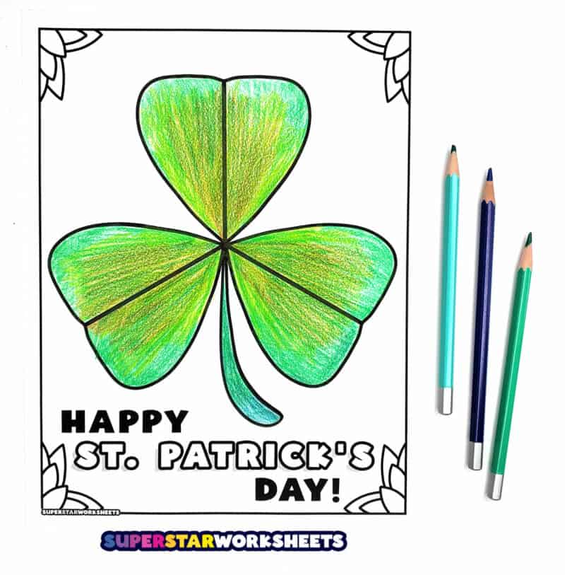 St. Patrick's Day Coloring Pages (Free Printables) - Superstar Worksheets