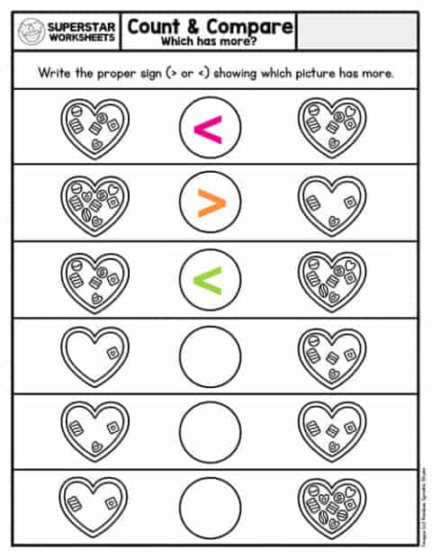 Preschool Math Worksheets - Superstar Worksheets