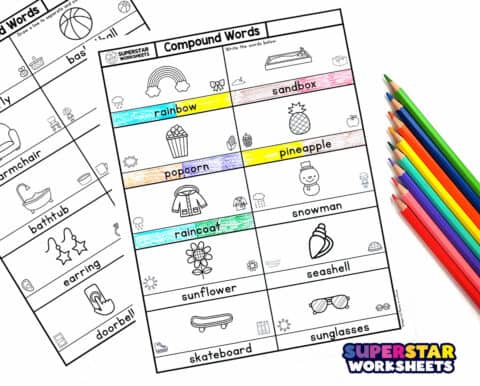 Compound Words Worksheets - Superstar Worksheets