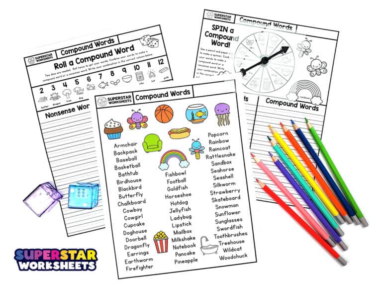 Compound Words Worksheets - Superstar Worksheets
