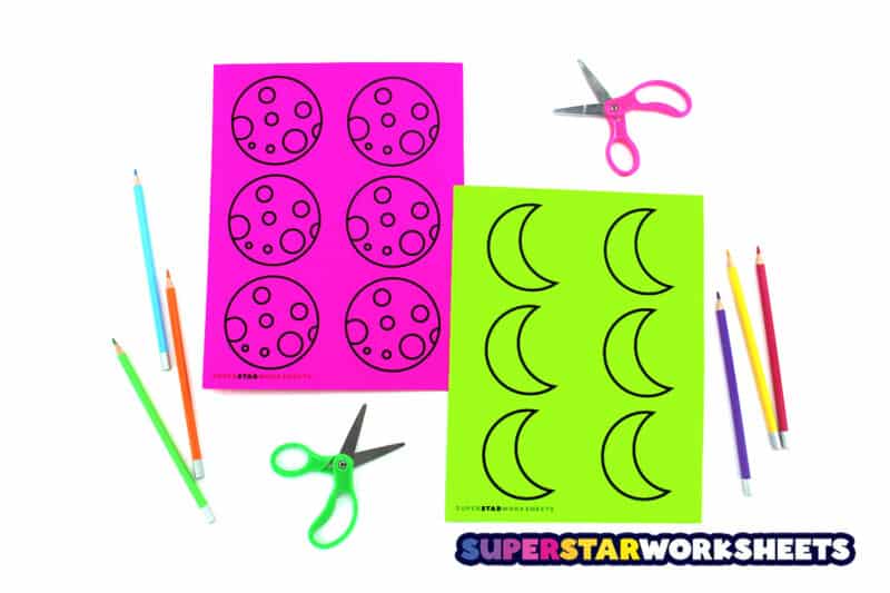 Moon Templates (Free Printables) - Superstar Worksheets